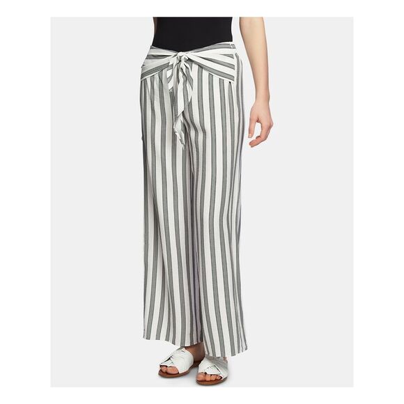 1. State | Pants & Jumpsuits | State Womens White Tie Front Striped ...